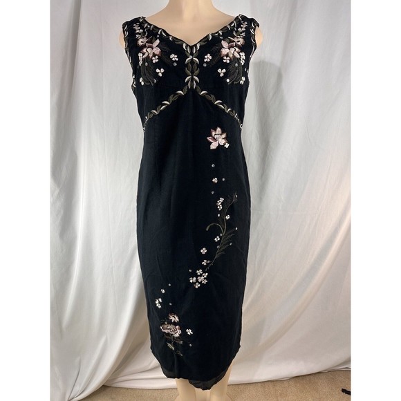 Flowers | Dresses | Ultra Dress New York Black Floral Size 2 | Poshmark